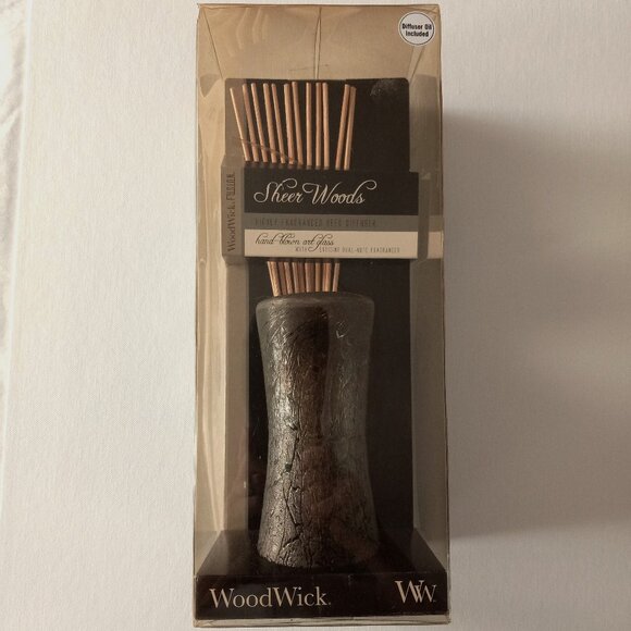 Woodwick | Accents | Wood Wick Vase Hand Blown Art Glass 2 Reed ...